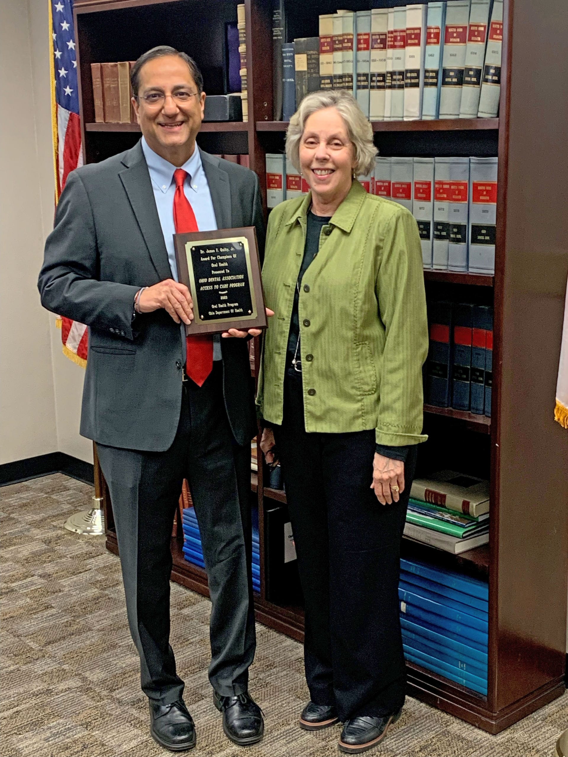 ODA RECEIVES DR. JAMES F. QUILTY, JR. AWARD FOR CHAMPIONS OF ORAL ...